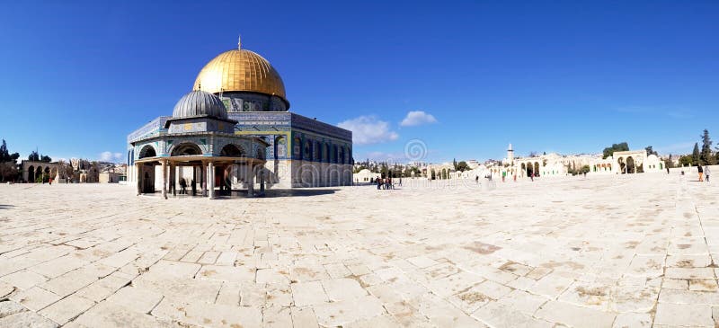 Mosque Dome of the Rock stock image. Image of landmark - 95766143
