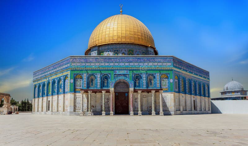 Mosque Dome of the Rock on the Temple Mount Stock Photo - Image of ...
