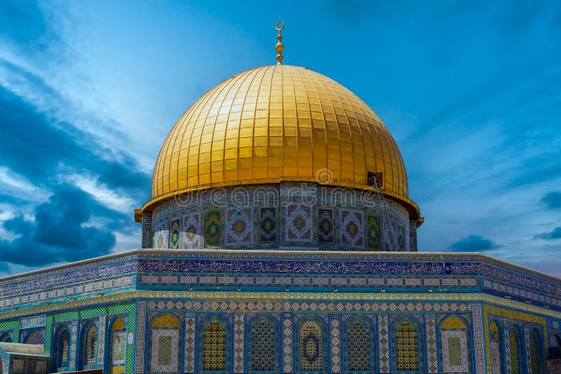 Mosque Dome of the Rock stock image. Image of muslim - 371138923
