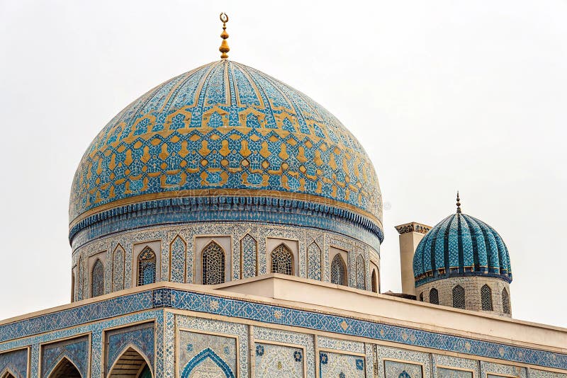 Mosque Dome on White Background Stock Illustration - Illustration of ...