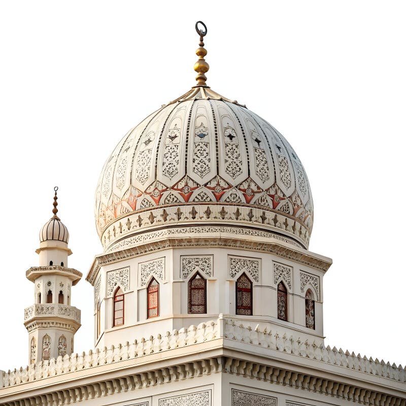 Mosque Dome on White Background Stock Illustration - Illustration of ...