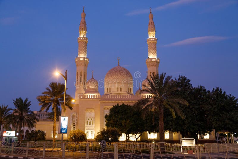 Mosque in Dubai, United Arab Emirates, UAE. Editorial Stock Image ...