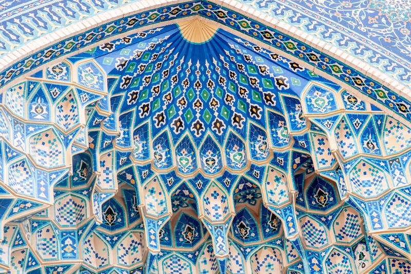 Mosque Exterior Pattern, Details. Samarkand, Uzbekistan. Central Asia ...