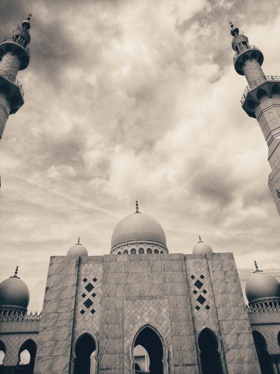 Mosque with five dome stock image. Image of moslem, classic - 284457413