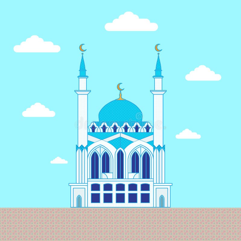 Mosque. Flat Design Building, Poster Template Stock Vector ...