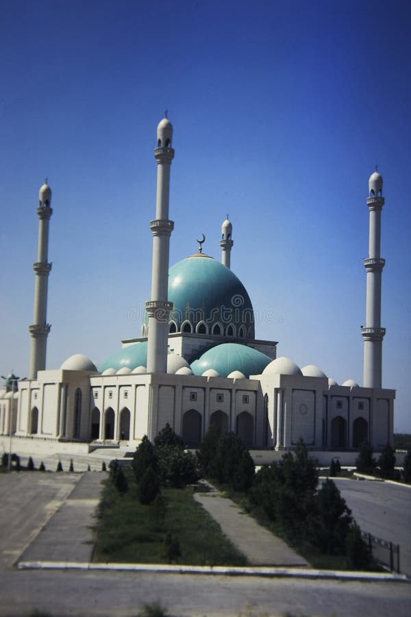 Mosque in Geok Depe. Turkmenistan. Stock Image - Image of oriental ...