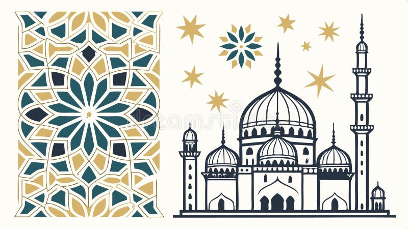 Mosque and Geometric Pattern, Islamic Architecture for Culture Themes ...