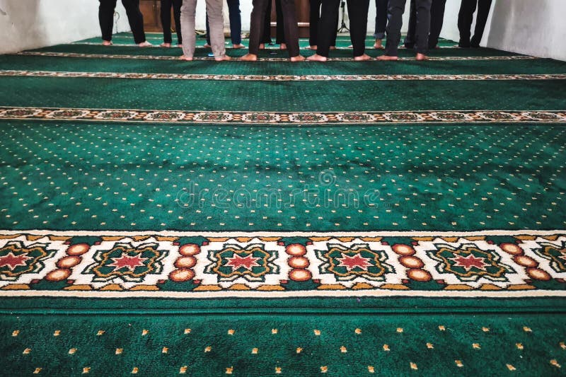 Mosque Green Carpet stock image. Image of ornament, floor - 351785133