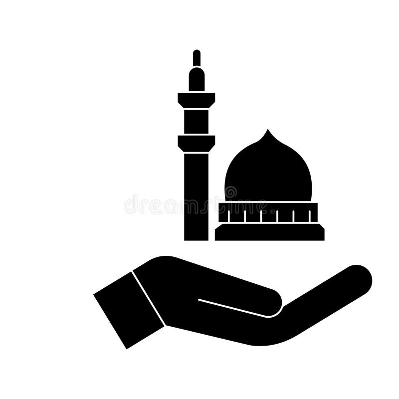 Mosque in Hand Isolated Vector Icon Which Can Easily Modify or Edit ...