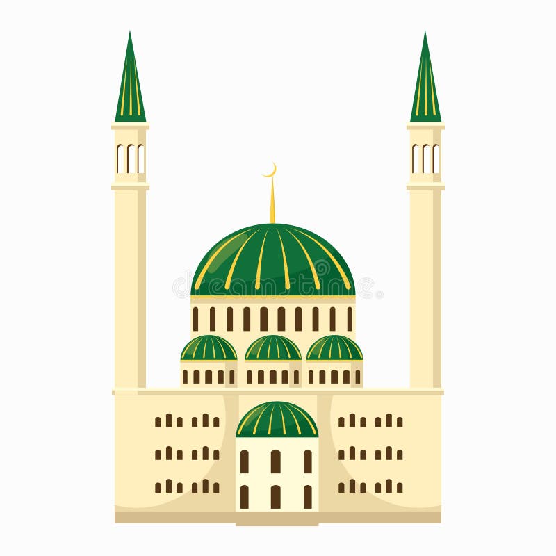 Mosque icon, cartoon style stock vector. Illustration of east - 79930484