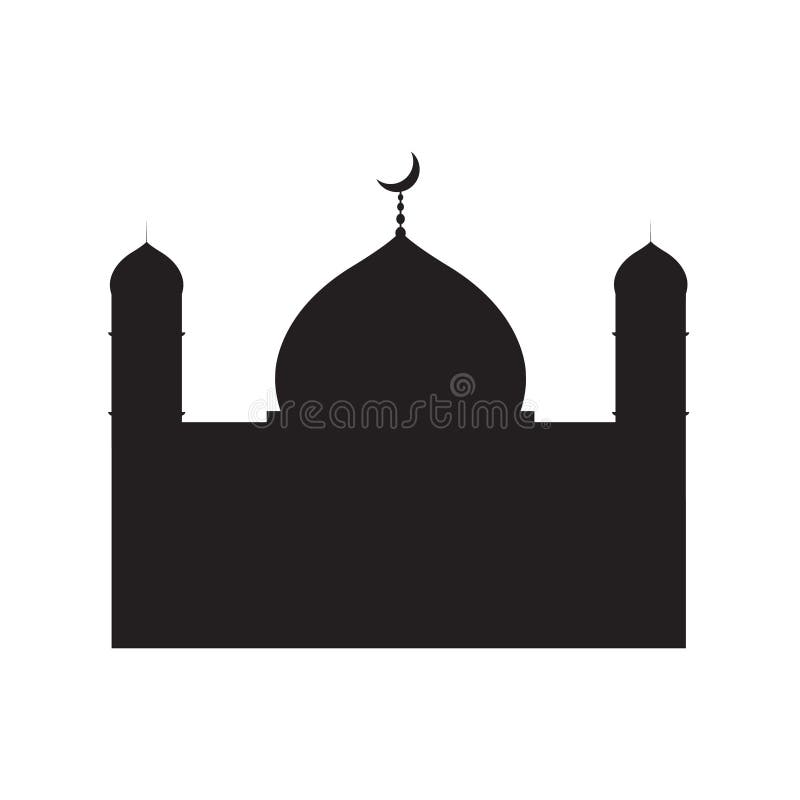 Mosque Icon Vector, Black Mosque Image Stock Vector - Illustration of ...