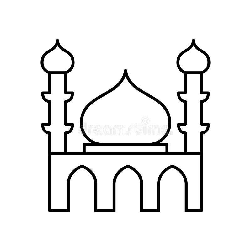 Mosque Icon Vector Design Template Sign and Symbols Stock Vector ...