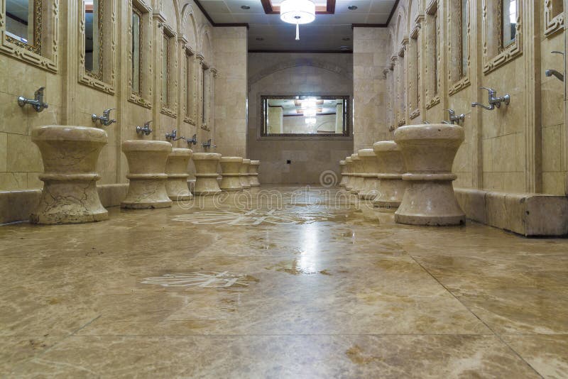 Ablution Bench Inside Modern Mosque Stock Photo - Image of consists ...