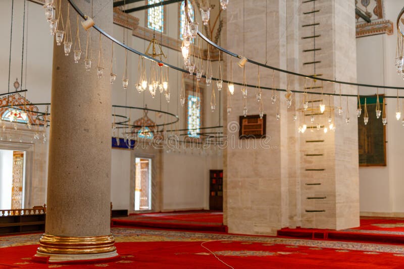 Mosque Interior Details in Closeup View Editorial Stock Image - Image ...