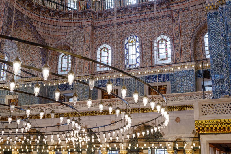 Mosque Interior Details in Closeup View Editorial Photography - Image ...