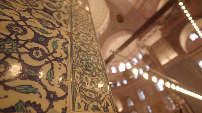 Intricate Islamic Tilework Featuring a Stunning Interior of a Mosque ...