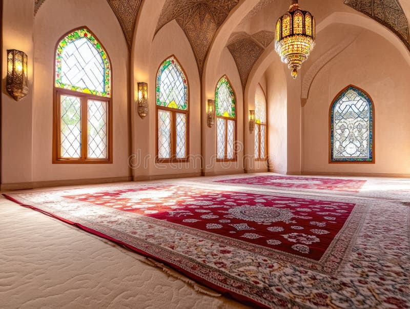Mosque Interior stock image. Image of interior, vaulted - 367144153