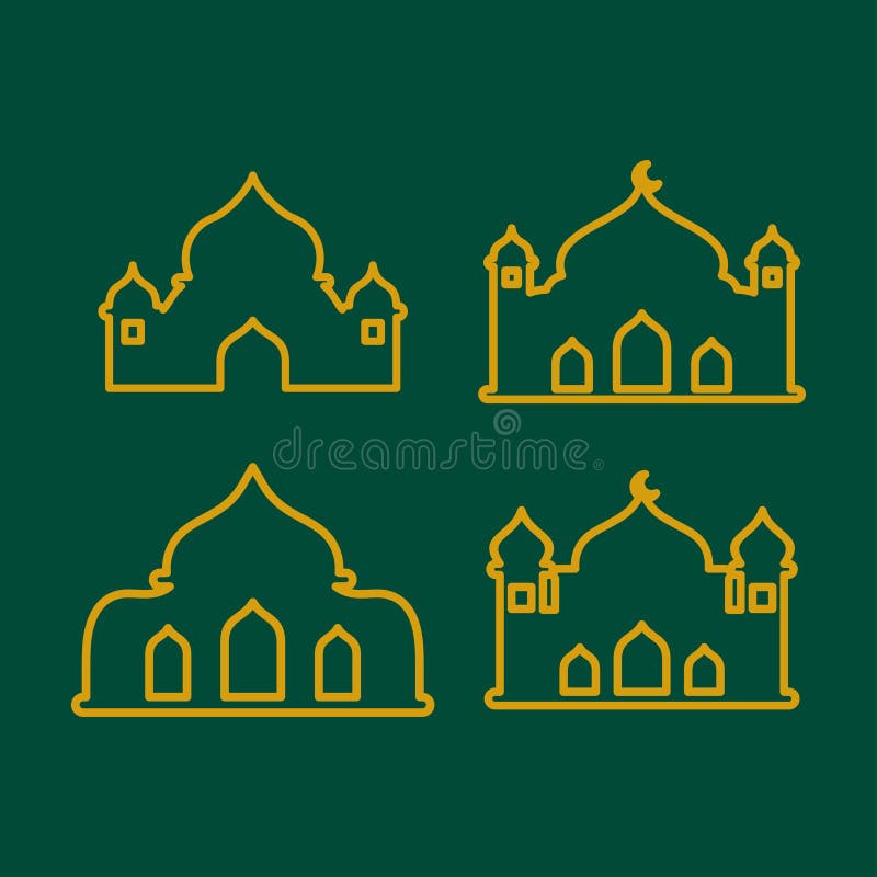 Mosque Islamic Element Vector Design Stock Vector - Illustration of ...