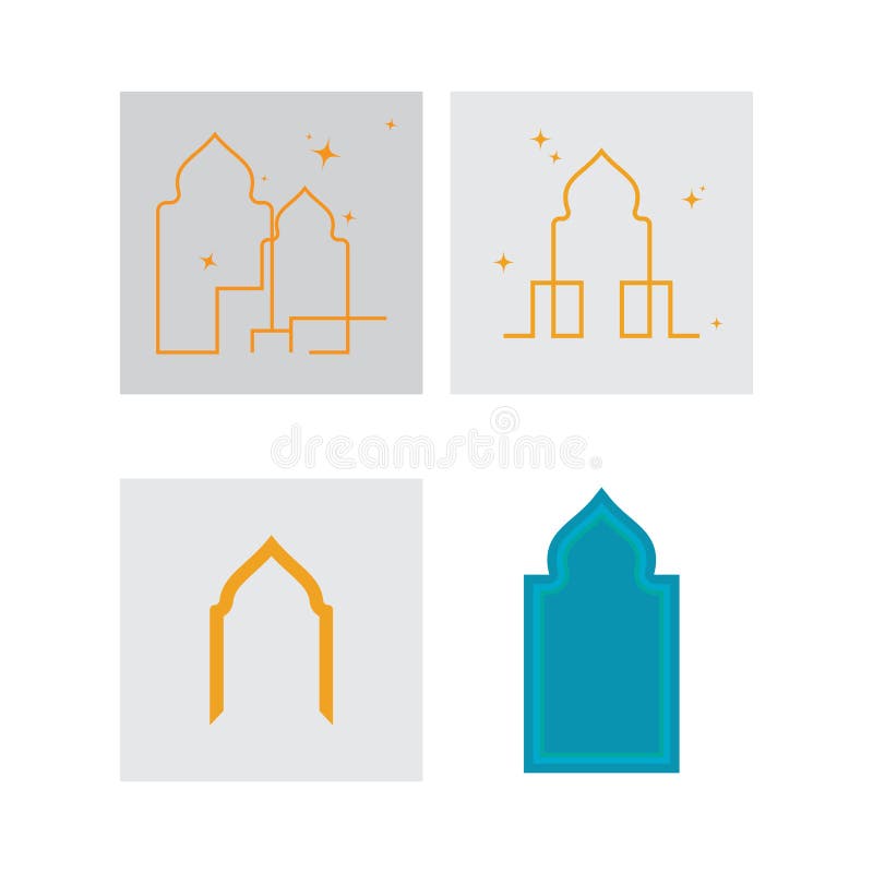 Mosque Islamic Logo Icon Ramadhan Kareem Icon Design Stock Vector ...