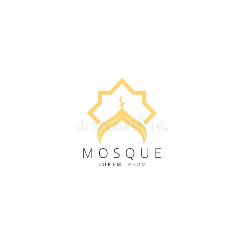 Mosque, Islamic, Moslem Icon Logo Design Vector Template Stock Vector ...