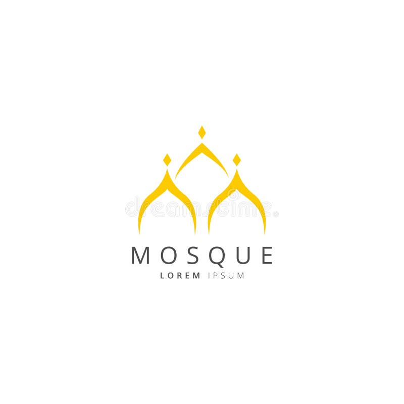 Mosque, Islamic, Moslem Icon Logo Design Vector Template Stock Vector ...