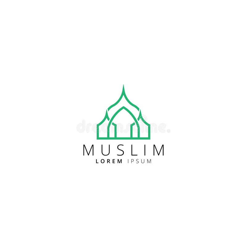 Mosque, Islamic, Muslim Icon Logo Design Vector Template Stock Vector ...