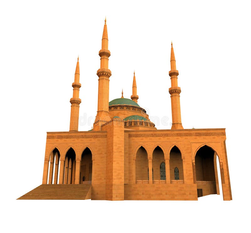 Mosque Isolated from the Background Stock Illustration - Illustration ...