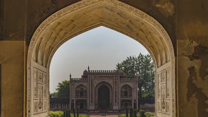 The Mosque in the Itmad-Ud-Daula Complex is Viewed through an Arched ...