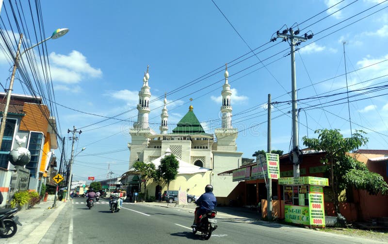 Mosque in Java, Street View in Yogyakarta, Java Indonesia. Editorial ...