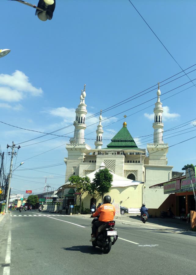 Mosque in Java, Street View in Yogyakarta, Java Indonesia. Editorial ...