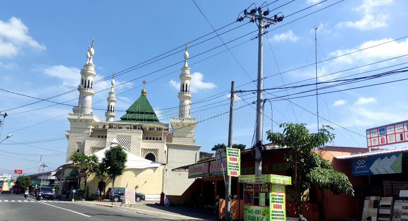 Mosque in Java, Street View in Yogyakarta, Java Indonesia. Editorial ...