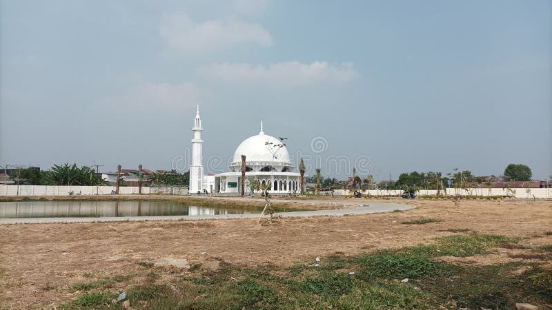Mosque on a Large Plot of Land by the Lake Stock Photo - Image of land ...