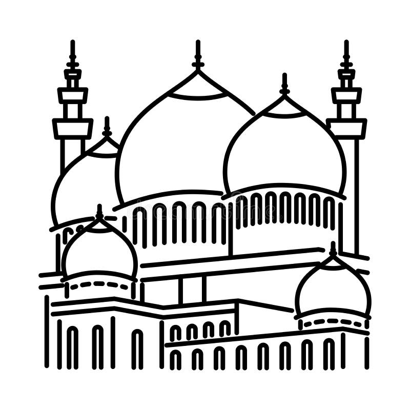 Mosque Line Icon - Vector Iconic Stock Vector - Illustration of minaret ... Mosque Line Icon - Vector Iconic Stock Vector - Illustration of minaret ...