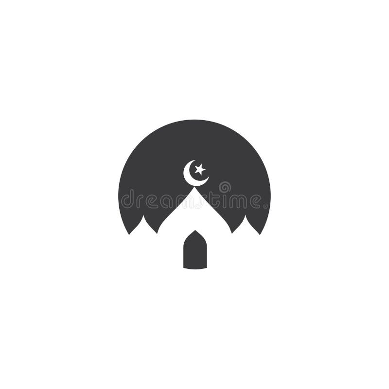 Mosque Logo Abstract Circle Design Template Illustration Vector Stock ...