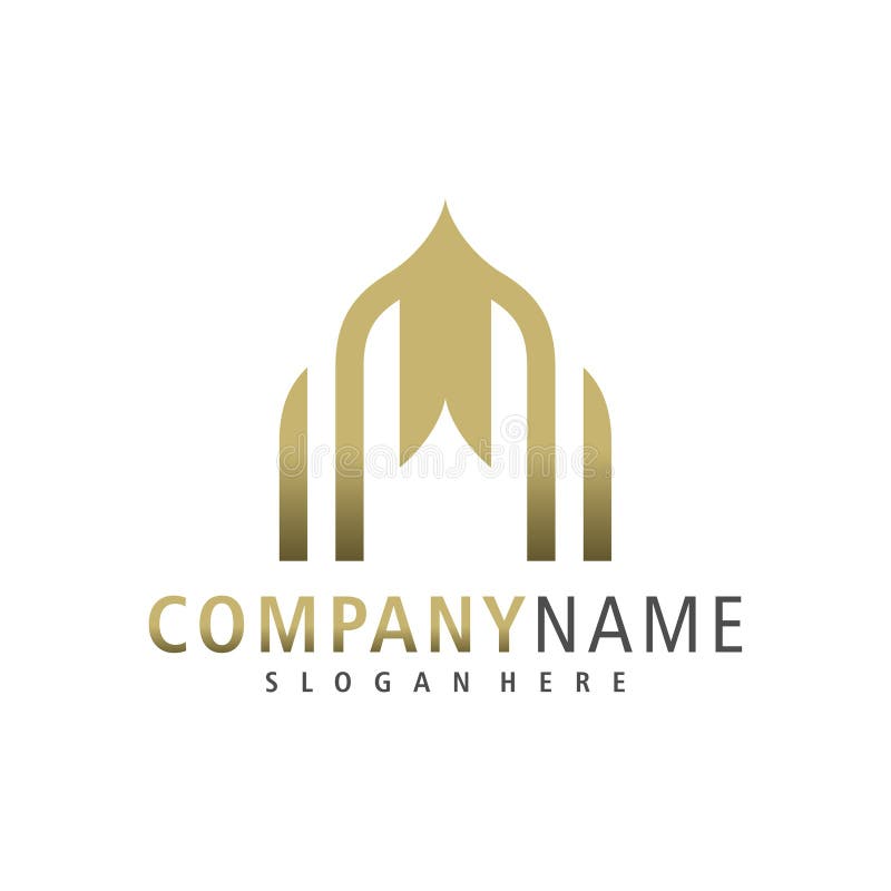 Mosque Logo Design Vector. Creative Mosque Logo Concepts Template Stock ...