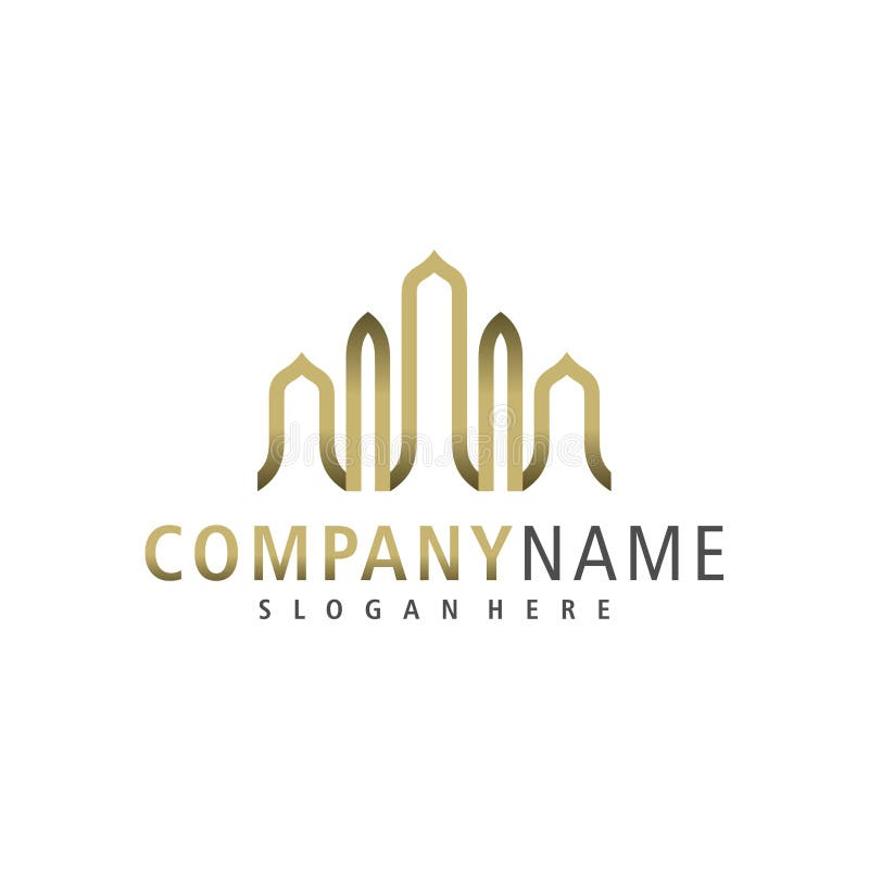 Mosque Logo Design Vector. Creative Mosque Logo Concepts Template Stock Vector - Illustration of ...