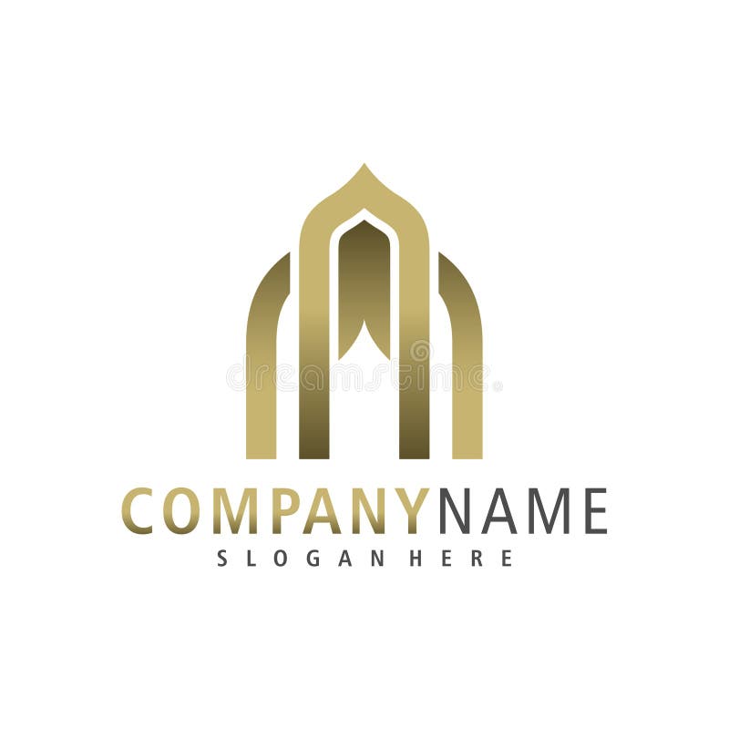 Mosque Logo Design Vector. Creative Mosque Logo Concepts Template Stock ...
