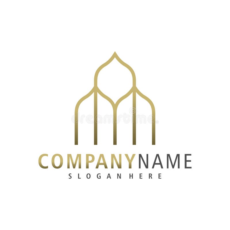 Mosque Logo Design Vector. Creative Mosque Logo Concepts Template Stock ...