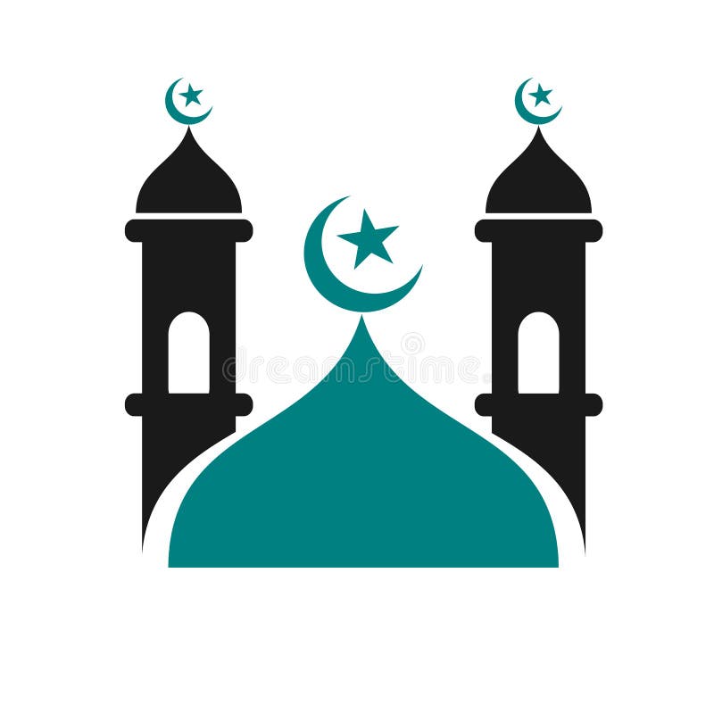 Mosque Logo for Eid Mubarak Stock Photo - Illustration of editorial ...
