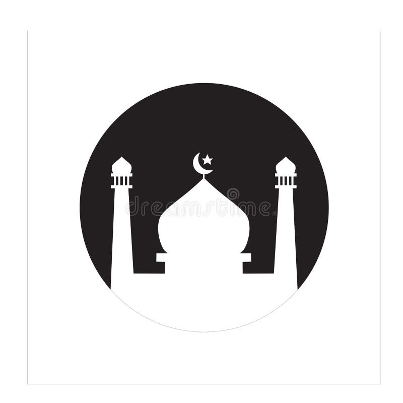 Mosque Moslem Icon Vector Illustration Design Template Stock ...