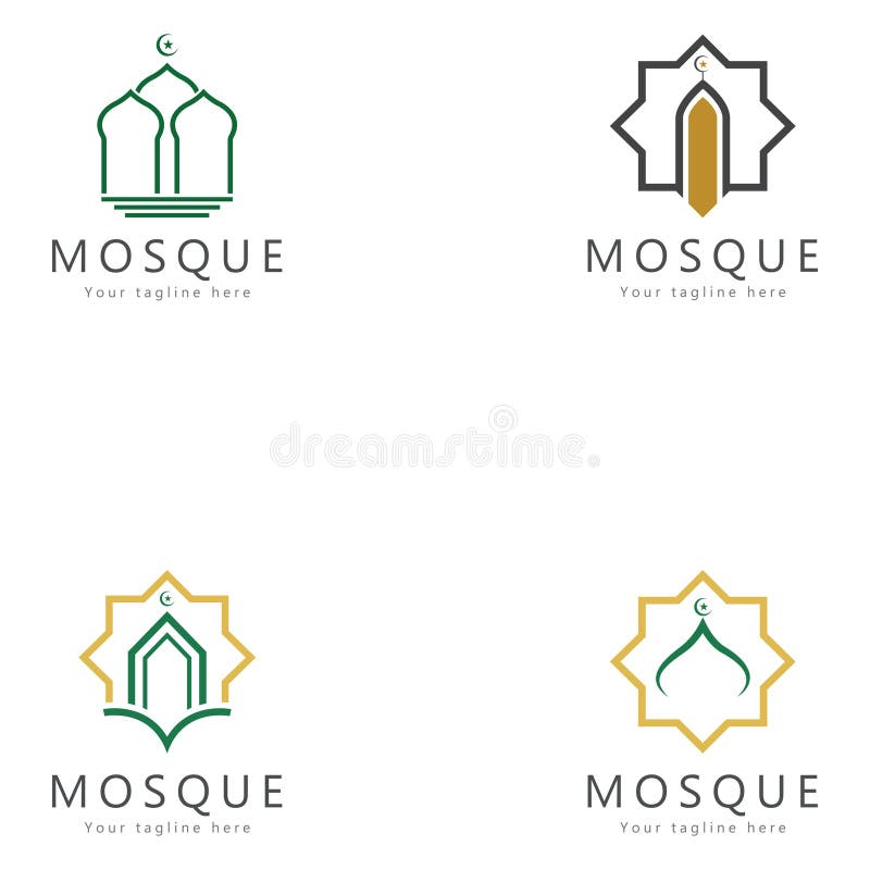 Mosque Logo Template Design Vector Emblem Concept Design Creative ...