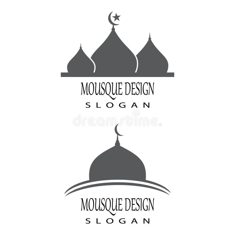 Mosque Logo Template Vector Symbol Illustration Design Stock Vector ...