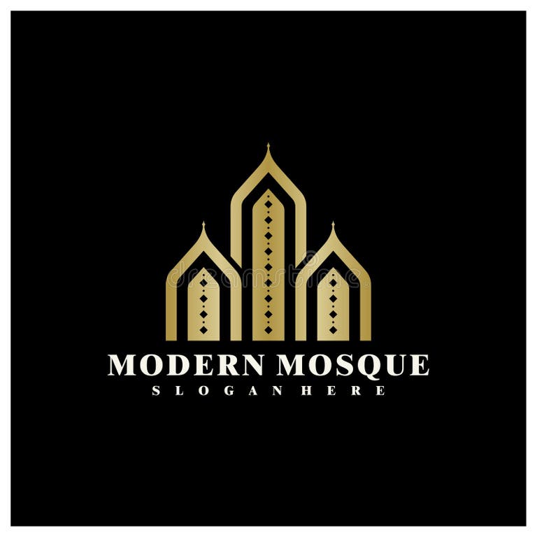 Mosque Logo Vector Illustration. Modern Mosque Logo Design Concept ...
