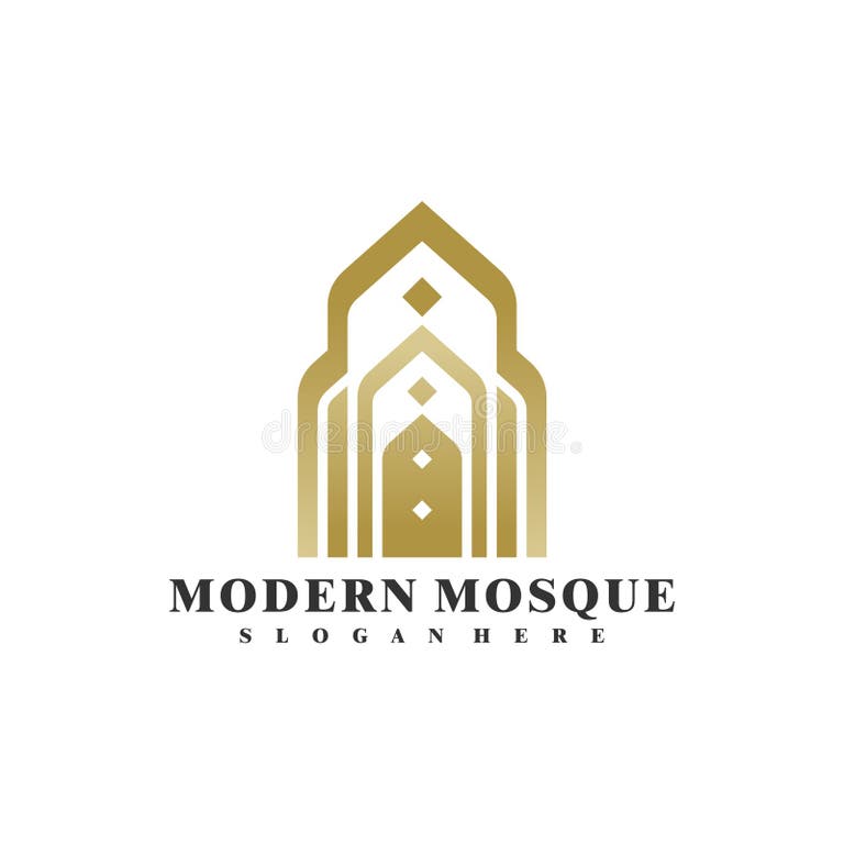 Mosque Logo Vector Illustration. Modern Mosque Logo Design Concept ...