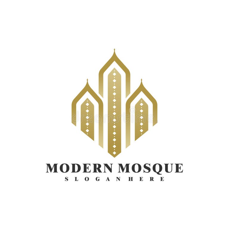Mosque Logo Vector Illustration. Modern Mosque Logo Design Concept ...