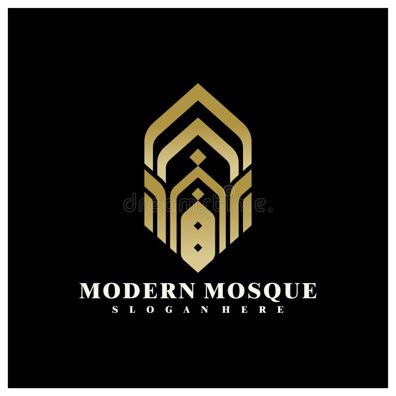 Mosque Logo Vector Illustration. Modern Mosque Logo Design Concept ...