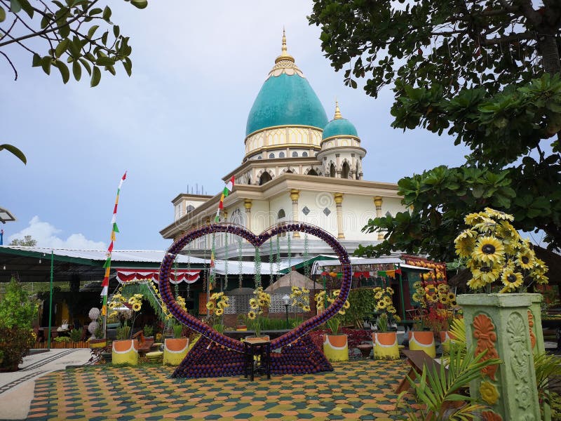 Mosque in Lombok stock photo. Image of tree, tower, pagoda - 263185196