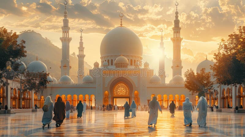 The Mosque is Made in the Traditions of Islamic Architecture. Eastern ...