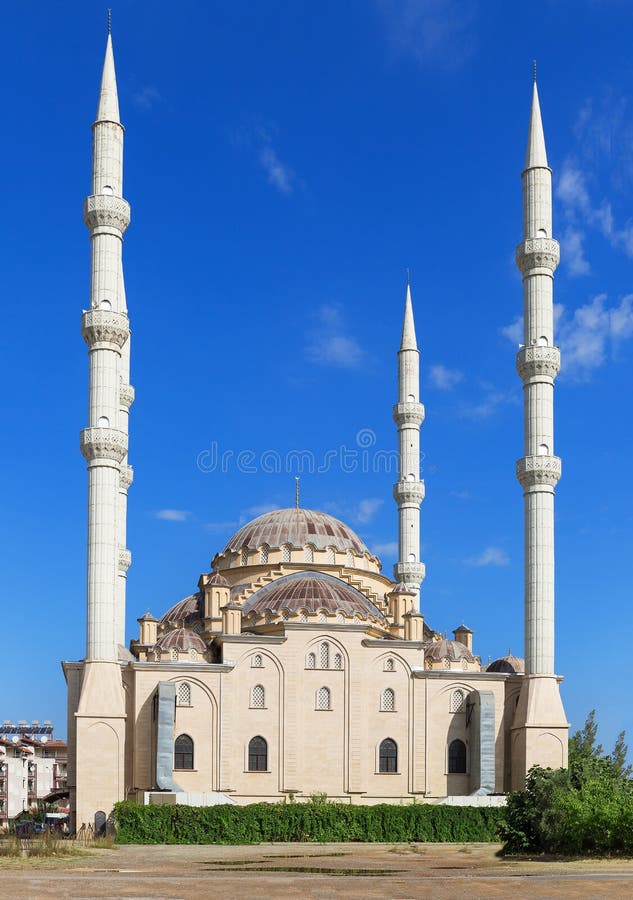 The Interior of the Majestic Mosque at Manavgat in Turkey. Stock Photo ...