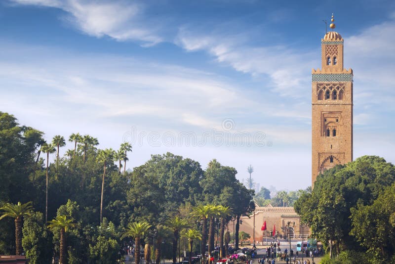 Mosque of the Marrakech stock photo. Image of arabic - 36504614